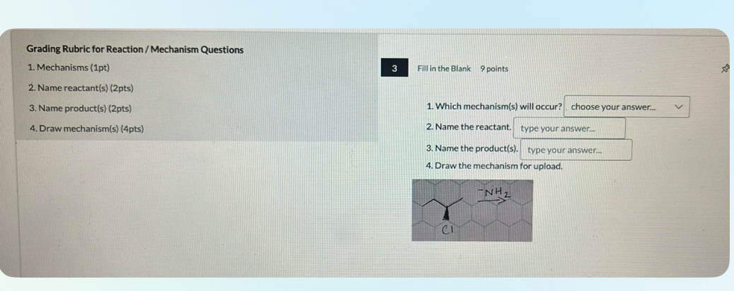 Solved Grading Rubric for Reaction / ﻿Mechanism Questions 1. | Chegg.com