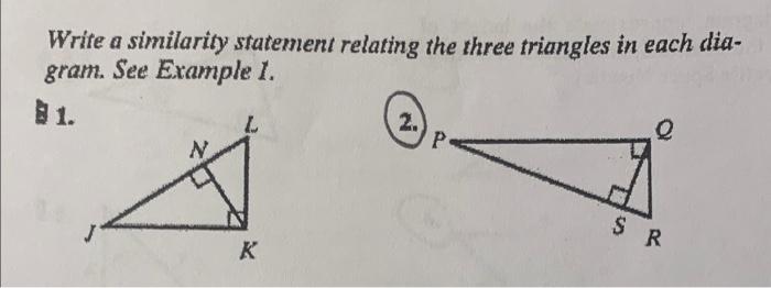 Solved Write a similarity statement relating the three | Chegg.com