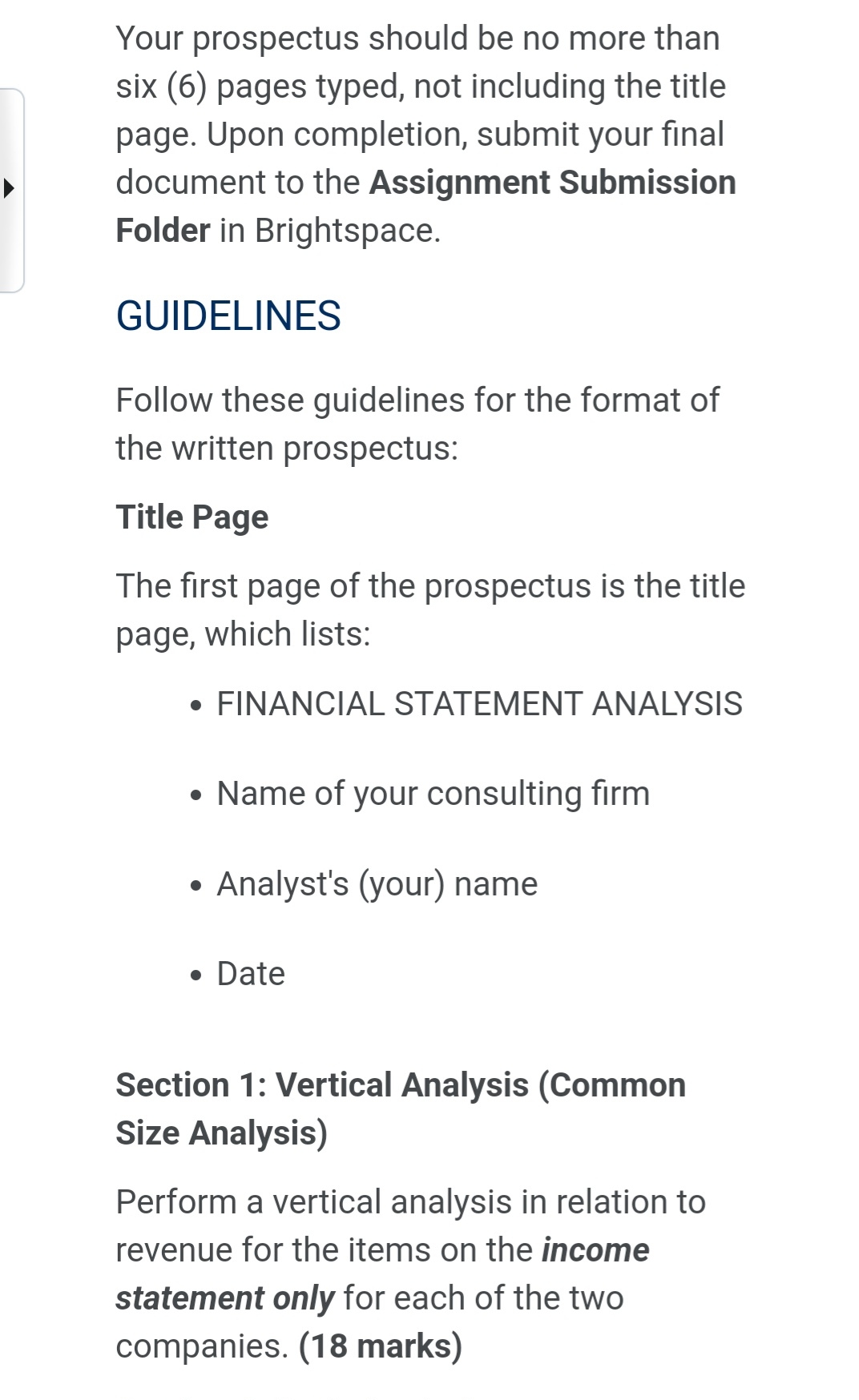 Solved Your prospectus should be no more than six (6) ﻿pages | Chegg.com