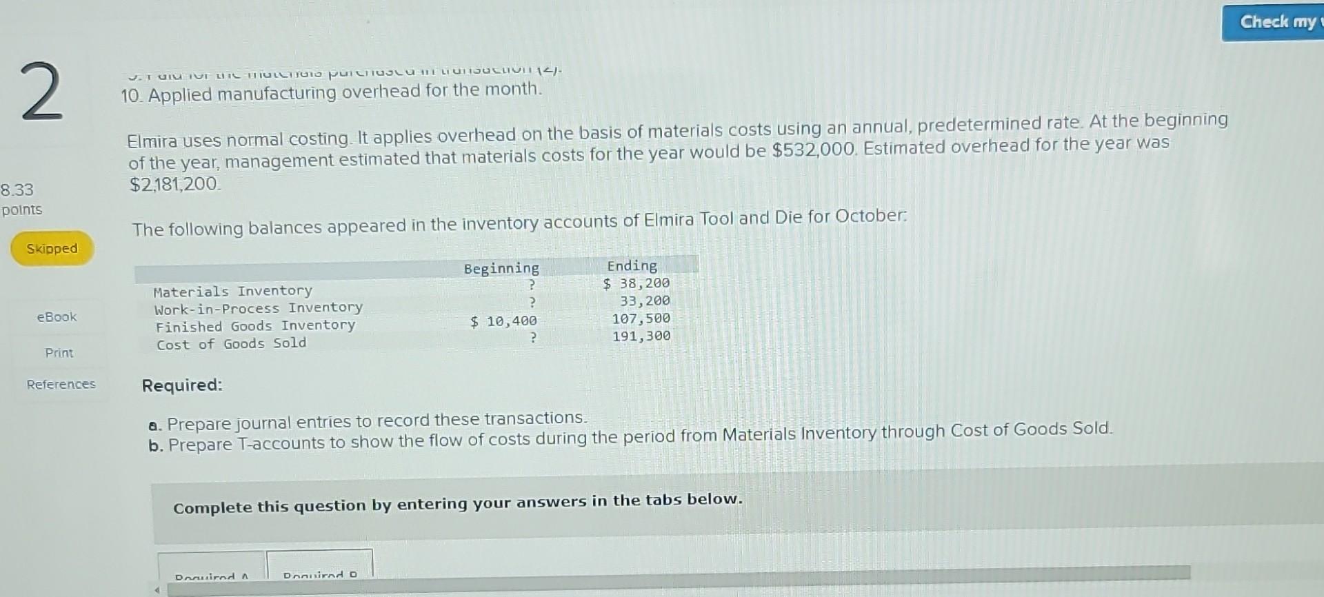 Solved Exercise 7-26 (Algo) Assigning Costs to Jobs (LO 7-1) | Chegg.com