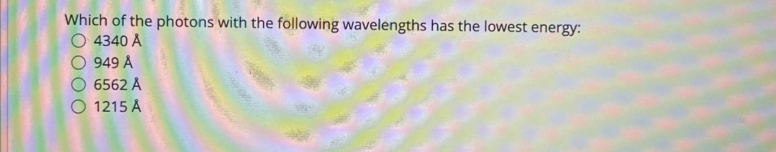 Solved Which of the photons with the following wavelengths | Chegg.com