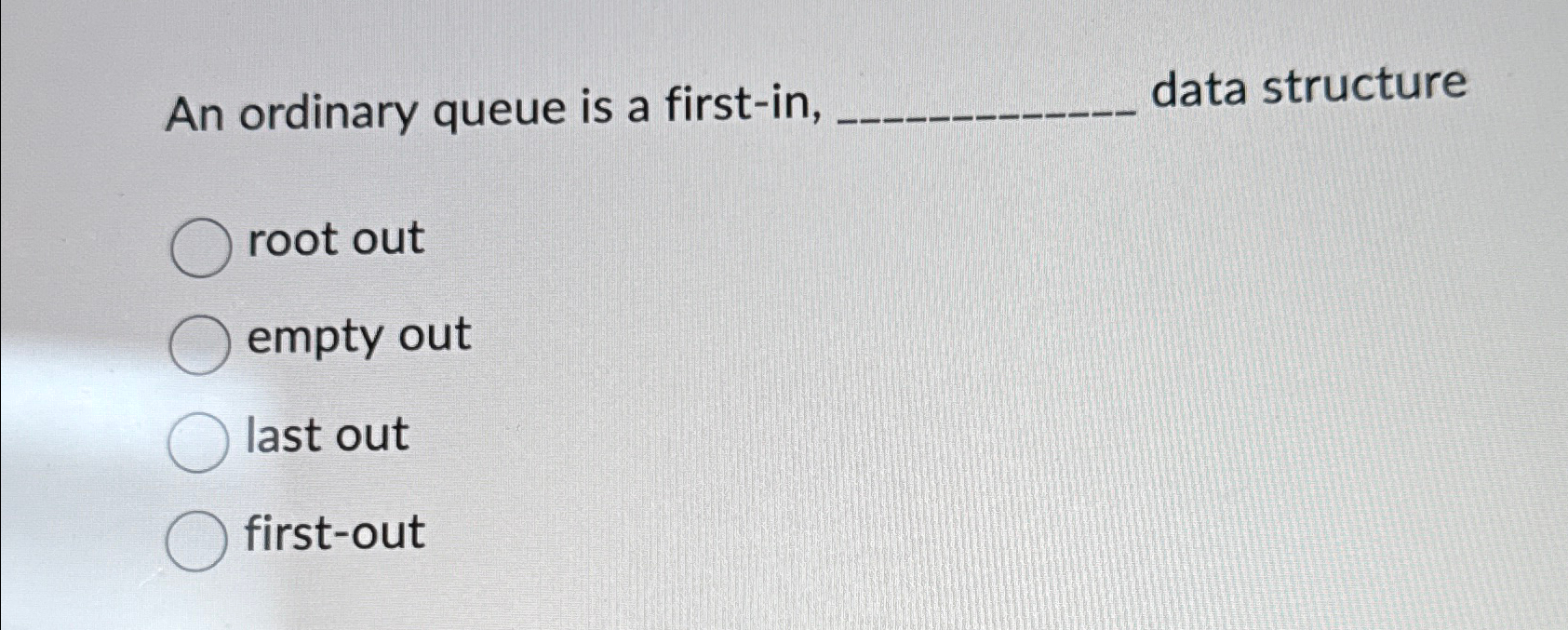 Solved An ordinary queue is a first-in, ﻿data structureroot | Chegg.com