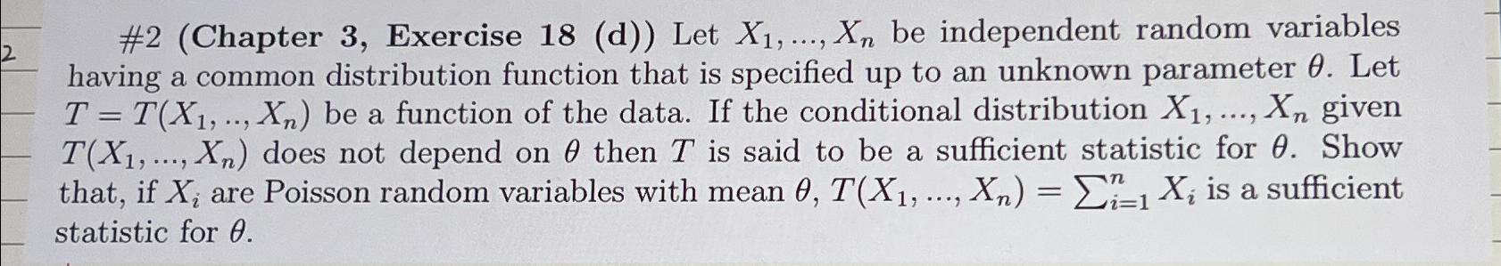 Solved #2 (Chapter 3, ﻿Exercise 18 (d)) ﻿Let x1,dots,xn ﻿be | Chegg.com