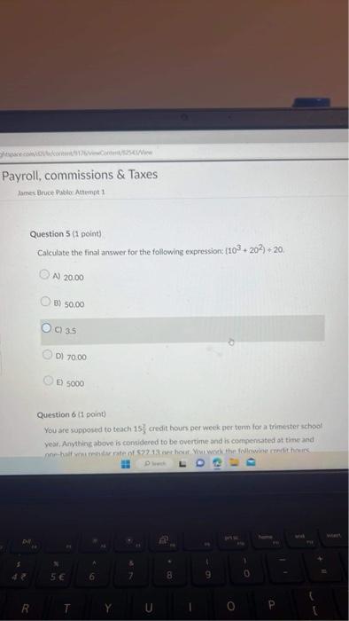 Solved Cakulate the final answer for the following | Chegg.com