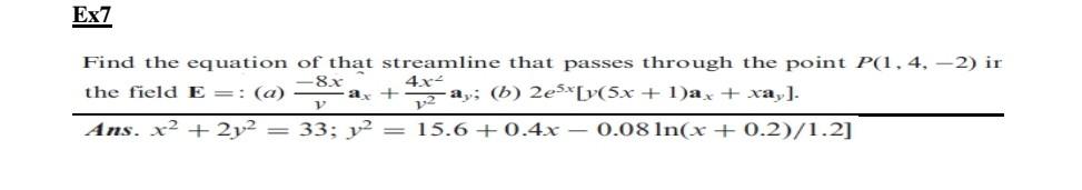 Solved Find the equation of that streamline that passes | Chegg.com