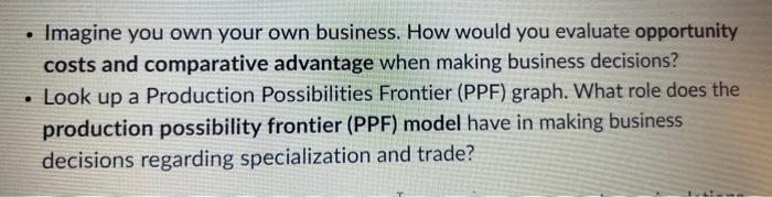 Solved - Imagine you own your own business. How would you | Chegg.com