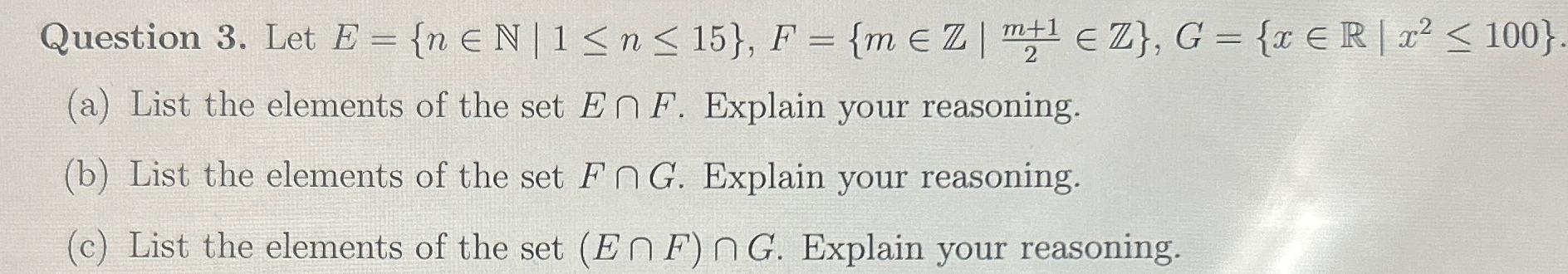 Solved Question 3. ﻿Let | Chegg.com