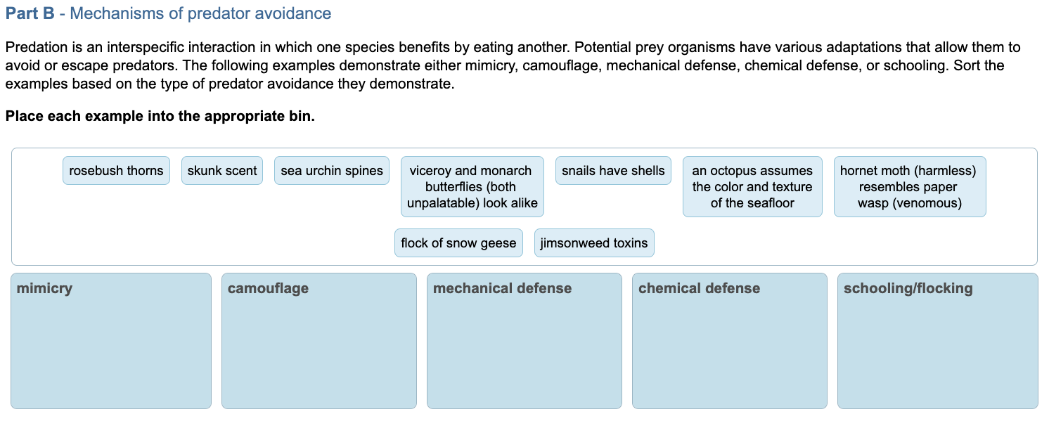 Solved Place each example into the appropriate bin. ﻿viceroy | Chegg.com