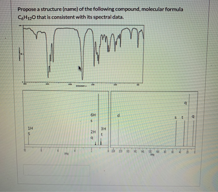 Solved Propose a structure (name) of the following compound, | Chegg.com
