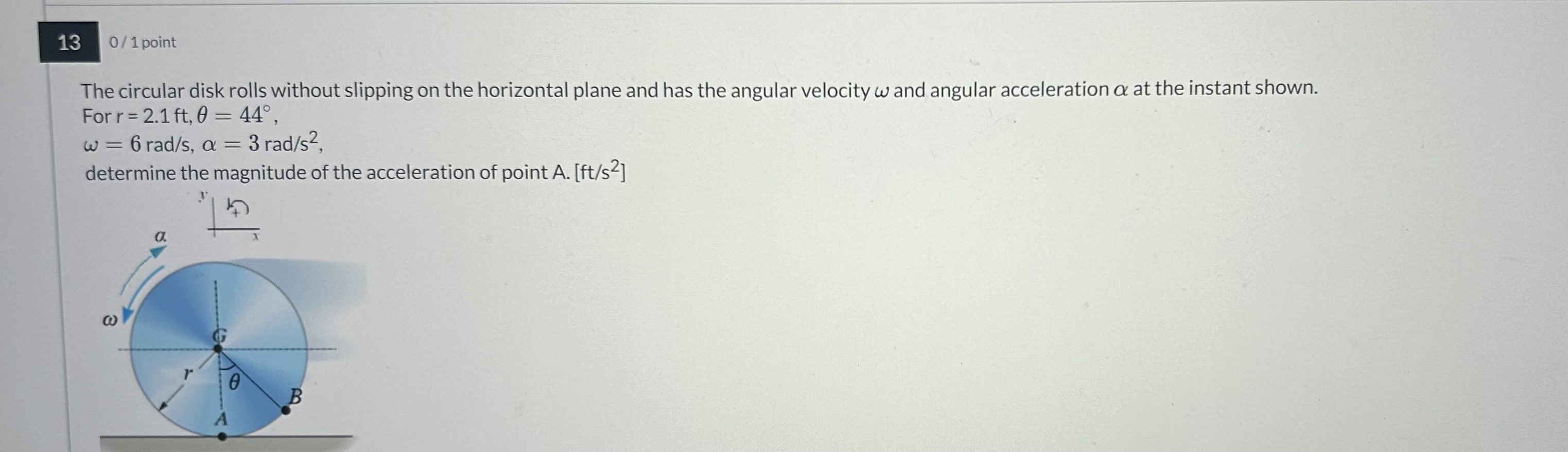 Solved The circular disk rolls without slipping on ﻿the | Chegg.com