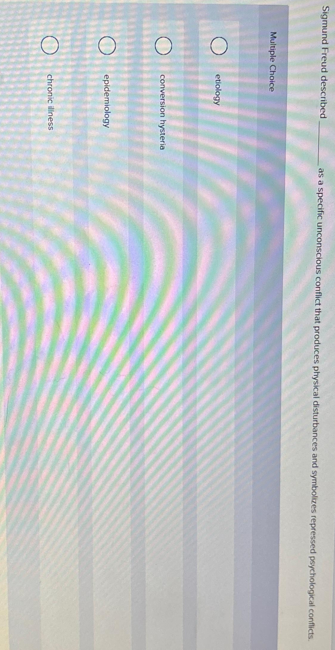 Solved Sigmund Freud described as a specific unconscious | Chegg.com