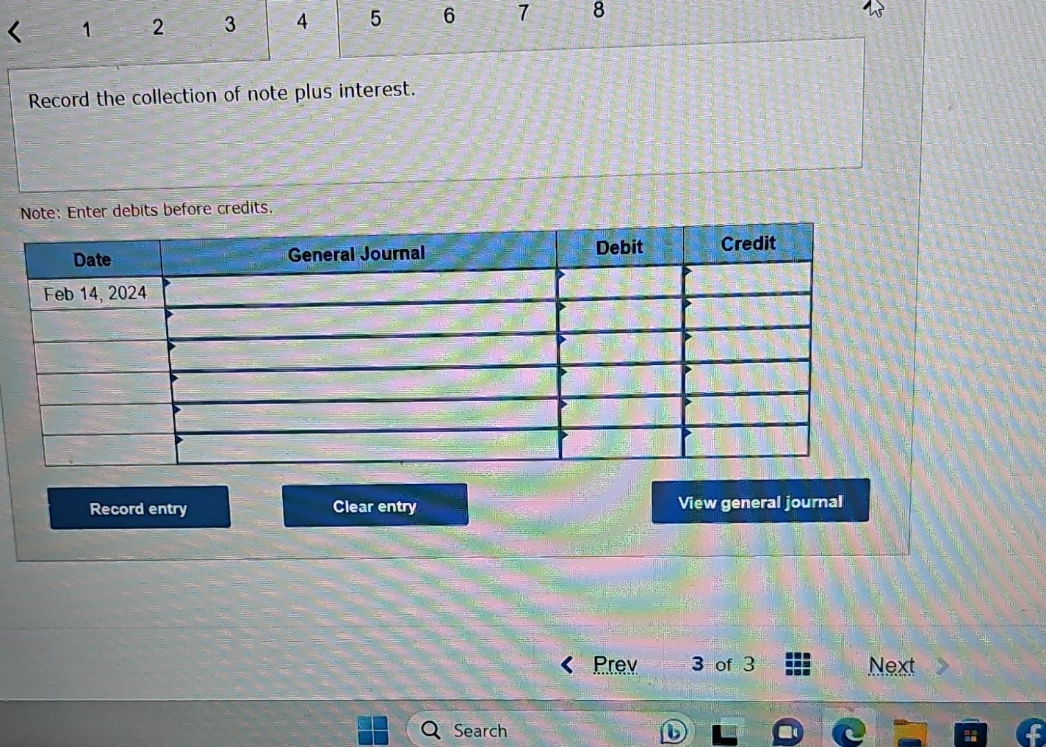 Solved Record the collection of note plus interest. Note: | Chegg.com