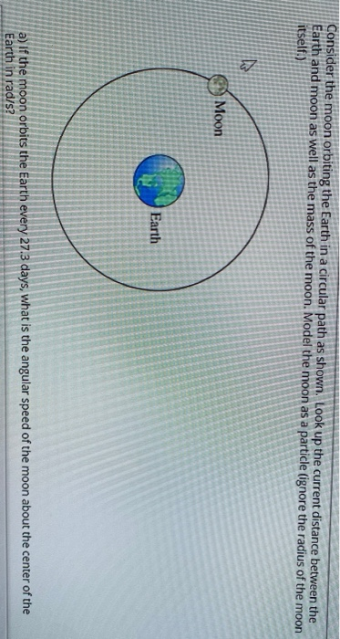 Solved Consider the moon orbiting the Earth in a circular | Chegg.com