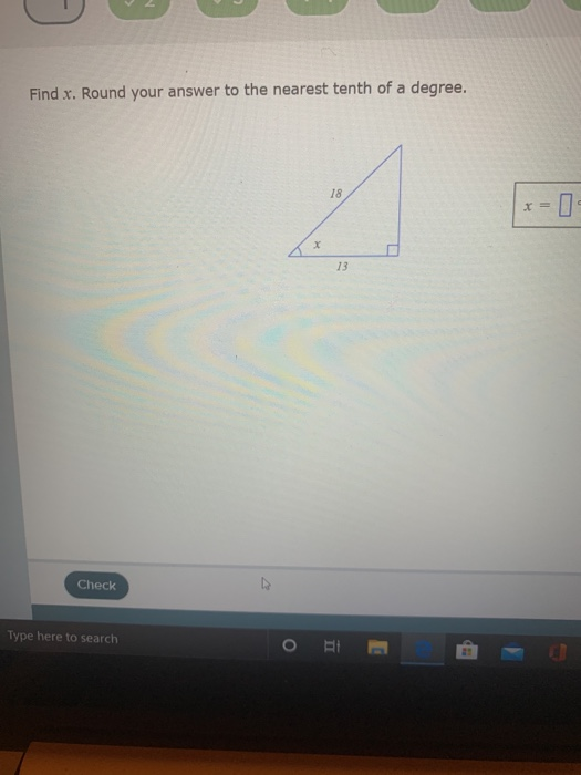 Solved find x. round your answer to the nearest tenth of a | Chegg.com