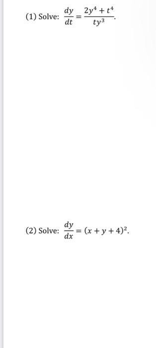 Solved (1) Solve the IVP: (x2+1)y′+2xy=4x2,y(0)=31. (2) | Chegg.com
