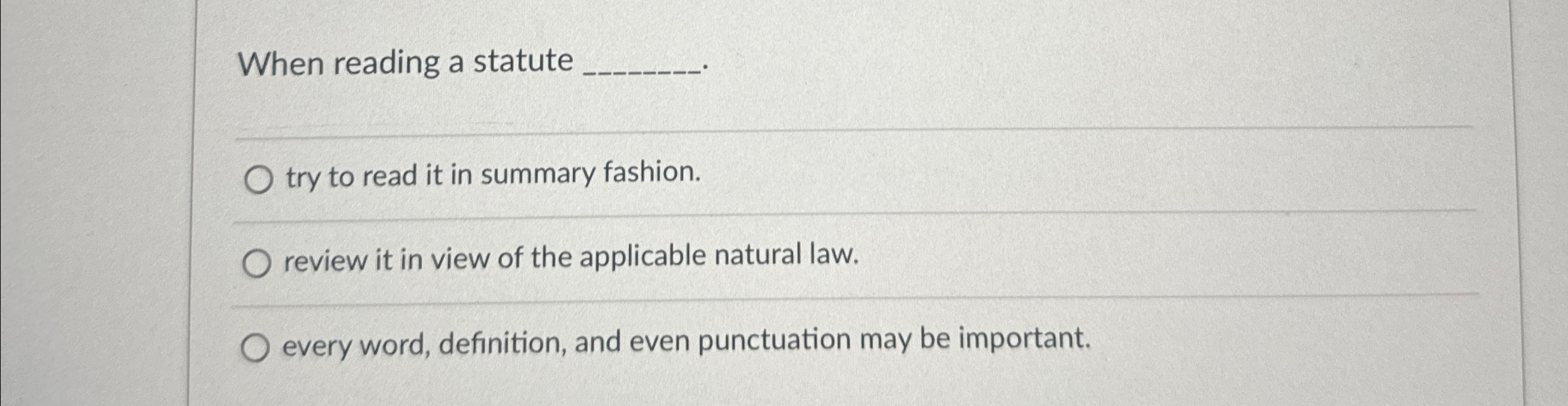 Solved When reading a statute q,try to read it in summary | Chegg.com
