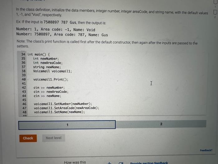 Solved Jump to level 1 In the class definition, initialize | Chegg.com