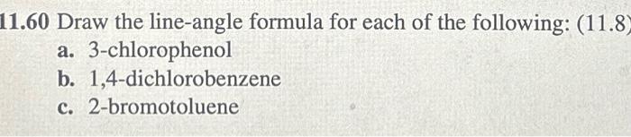 Solved 1.60 Draw the line-angle formula for each of the | Chegg.com