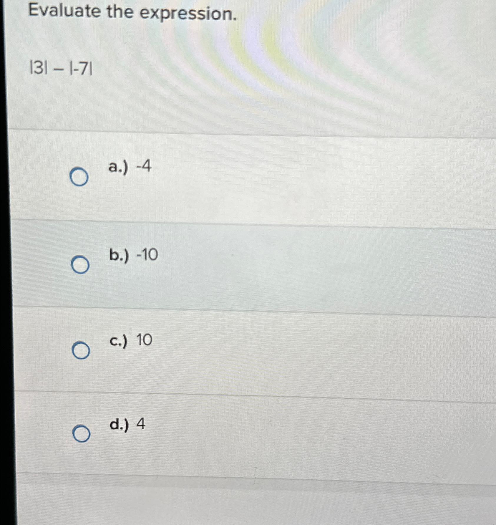 Solved Evaluate the | Chegg.com