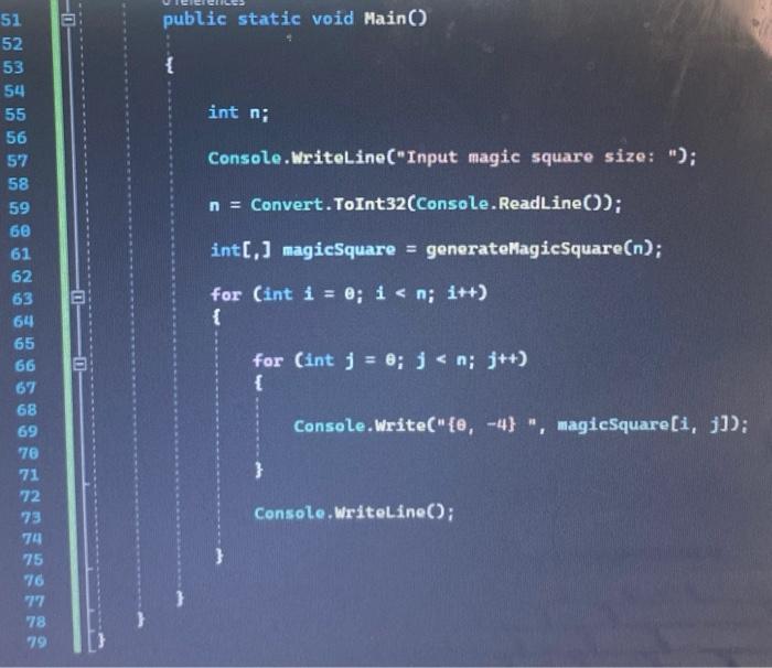 Solved C# 2D Design program: Magic square instructions: | Chegg.com