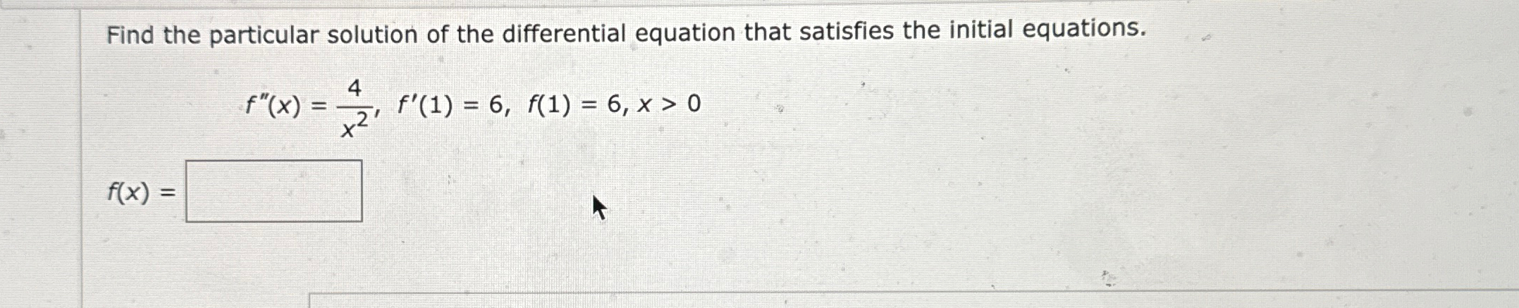 Solved Find the particular solution of the differential | Chegg.com