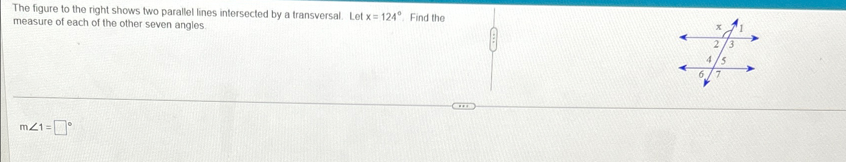 Solved The figure to the right shows two parallel lines | Chegg.com