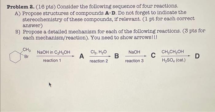 Solved Problem 2. (16 pts) Consider the following sequence | Chegg.com