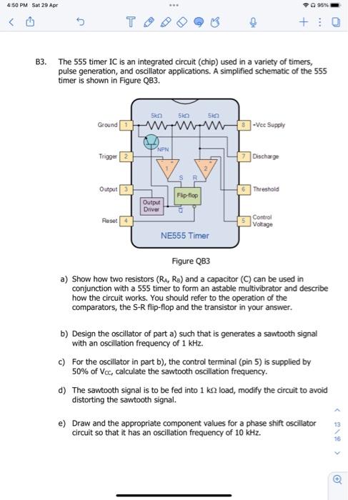Solved The 555 timer IC is an integrated circuit (chip) used | Chegg.com