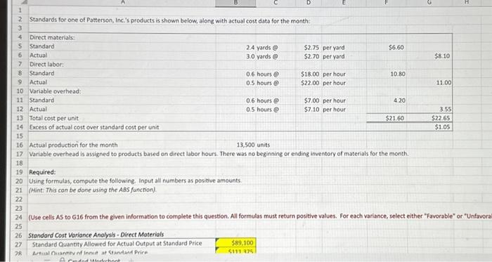 19 Required: 20 Using formulas, compute the | Chegg.com