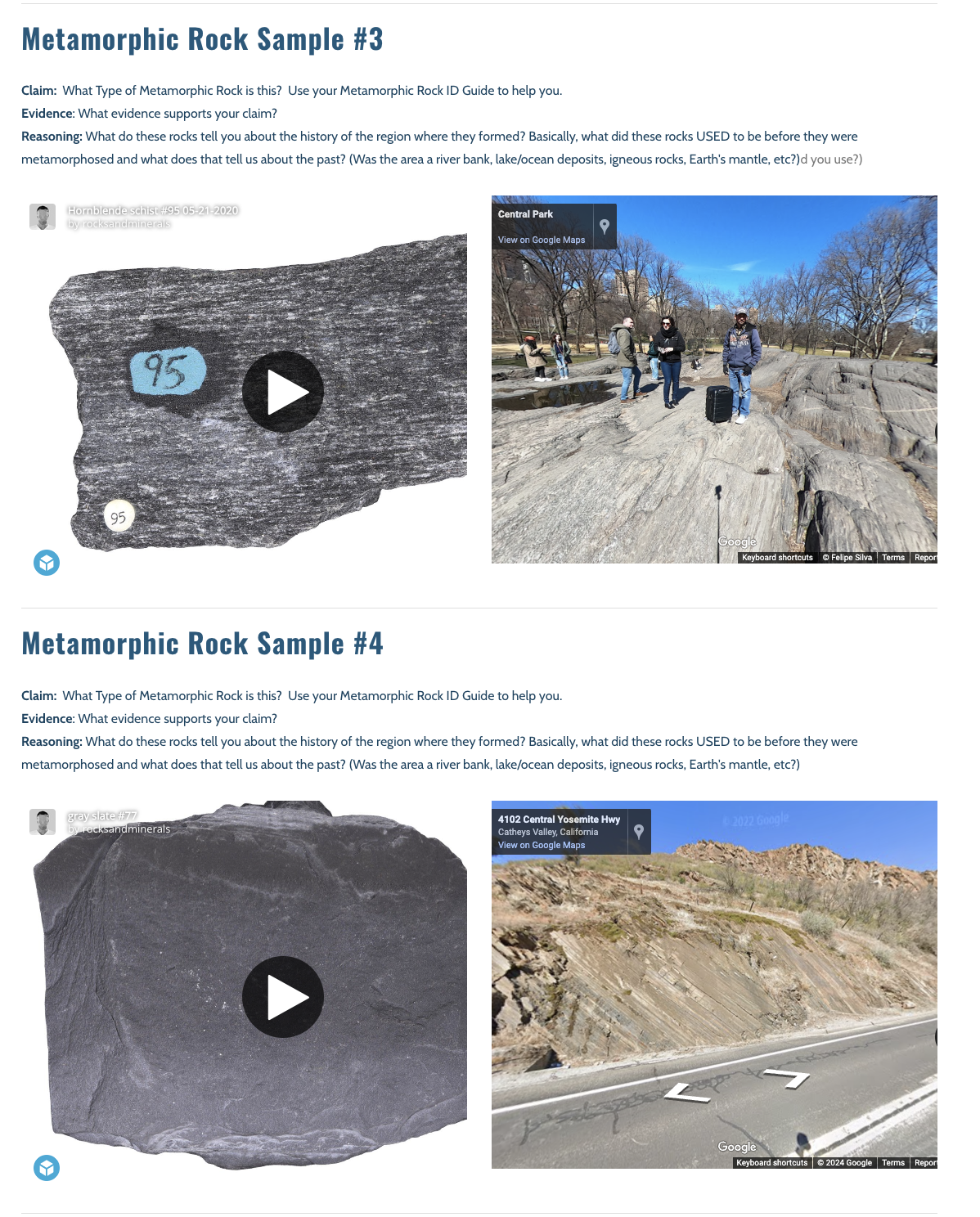 Solved Metamorphic Rock Sample #3Claim: What Type of | Chegg.com