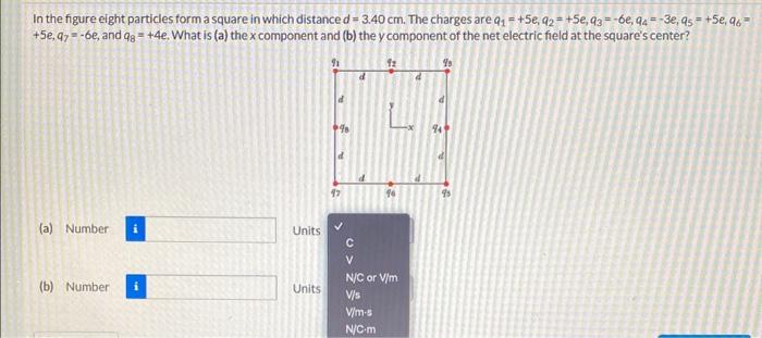 Solved In the figure eight particles form a square in which | Chegg.com