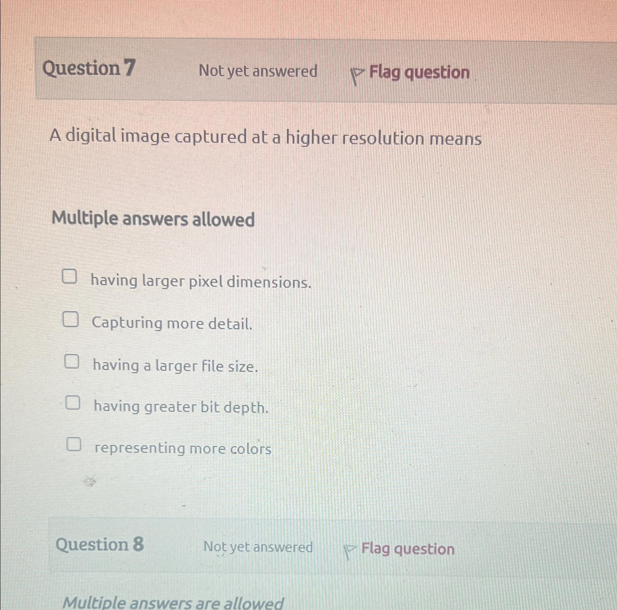 Solved Question 7Not yet answeredFlag questionA digital | Chegg.com