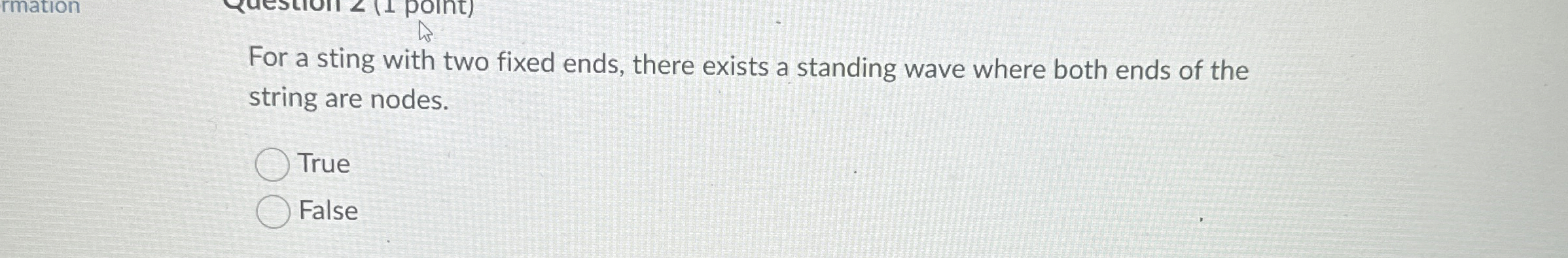 Solved For a sting with two fixed ends, there exists a | Chegg.com