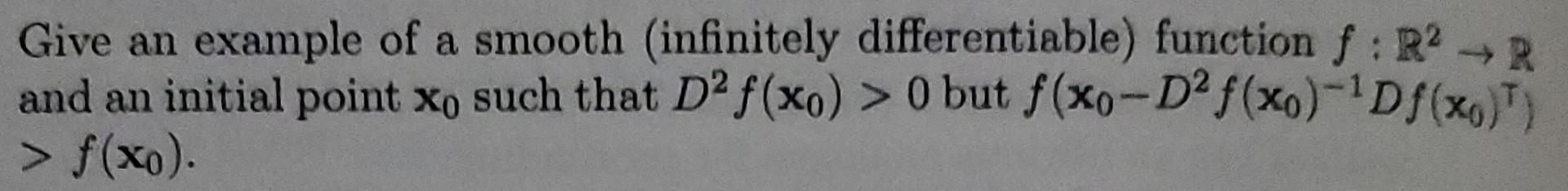 Solved Give An Example Of A Smooth Infinitely