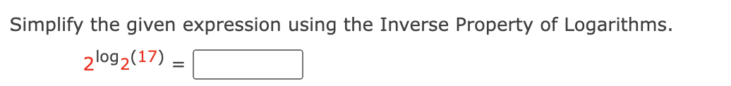 Solved Simplify the given expression using the Inverse | Chegg.com