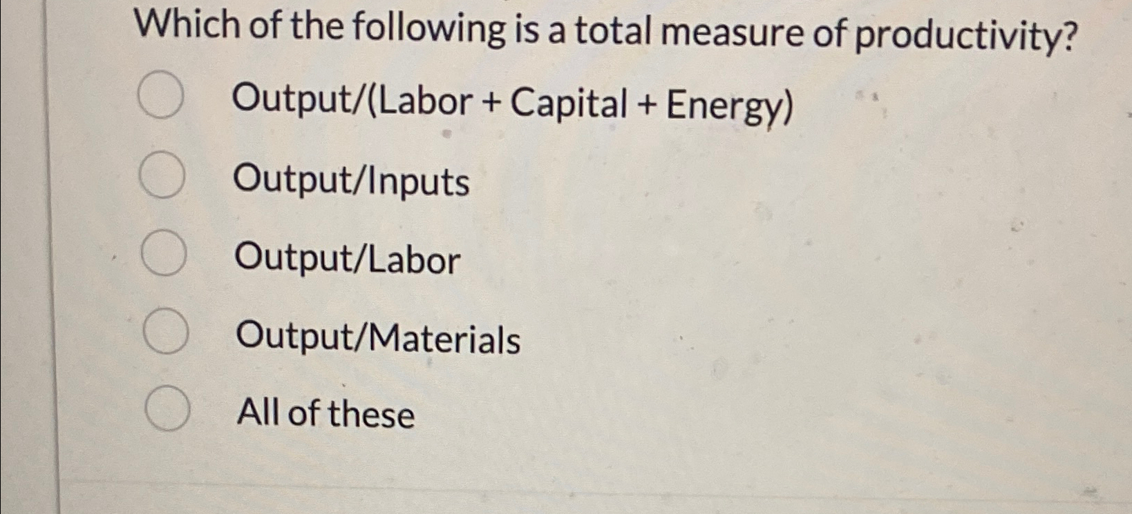 Solved Which of the following is a total measure of | Chegg.com