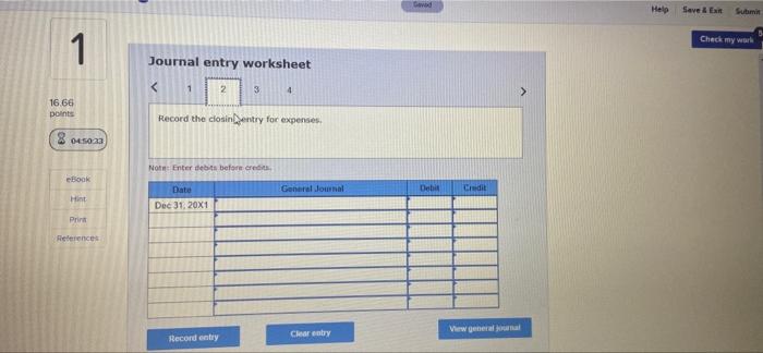 Solved 1 16.66 points 04:50:53 ebook Hint Priet References | Chegg.com