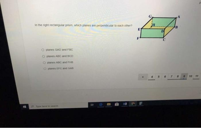 Solved A In the right rectangular prism, which planes are | Chegg.com