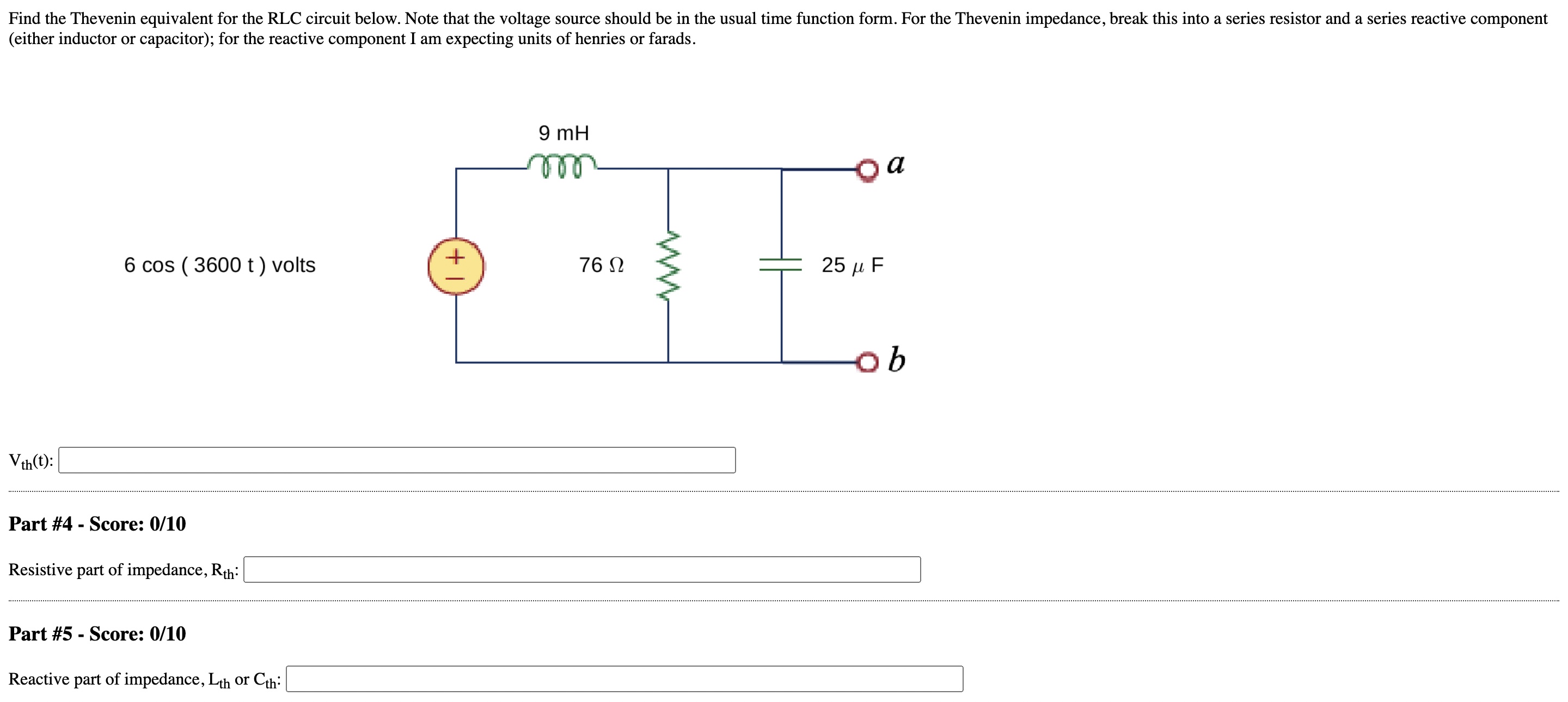 Solved (either inductor or capacitor); for the reactive | Chegg.com