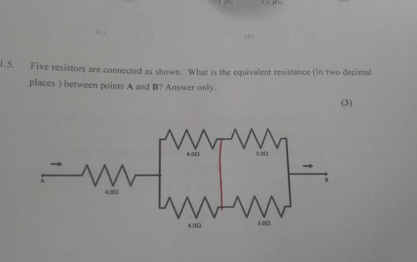 Solved Five resistors are connected as shown. What is the | Chegg.com