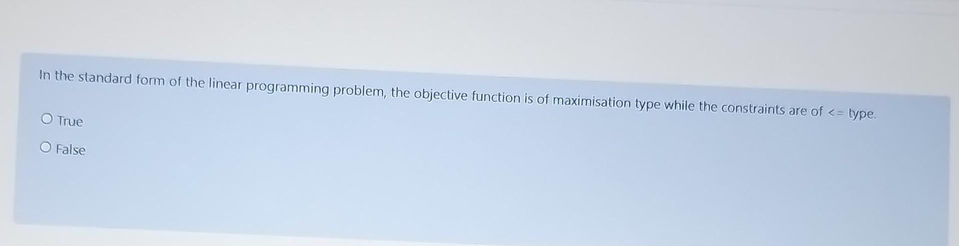 Solved In the slandard form of the linear programming | Chegg.com