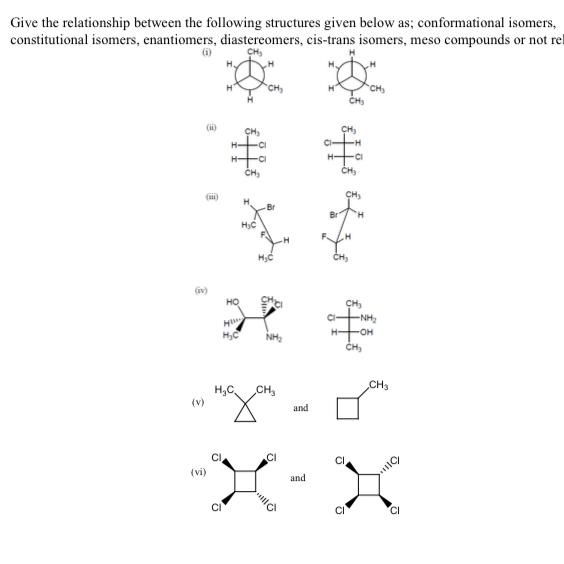 Solved Give the relationship between the following | Chegg.com