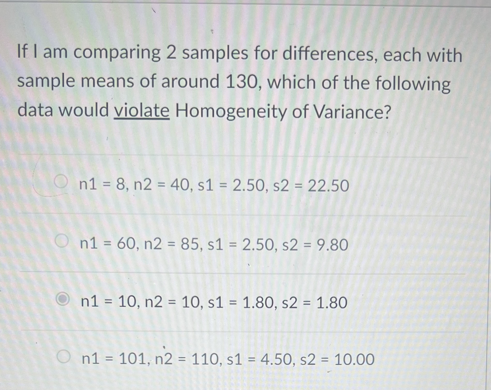 Solved If I am comparing 2 ﻿samples for differences, each | Chegg.com