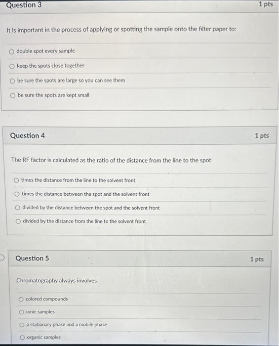 Solved The spay used to develop the chromatogram is a | Chegg.com