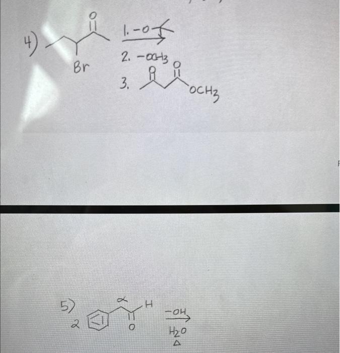 Solved 1) 2) 1. HC,H2O,B 3. H2O 4. −CN. 5. H2, Raney Ni 3. | Chegg.com