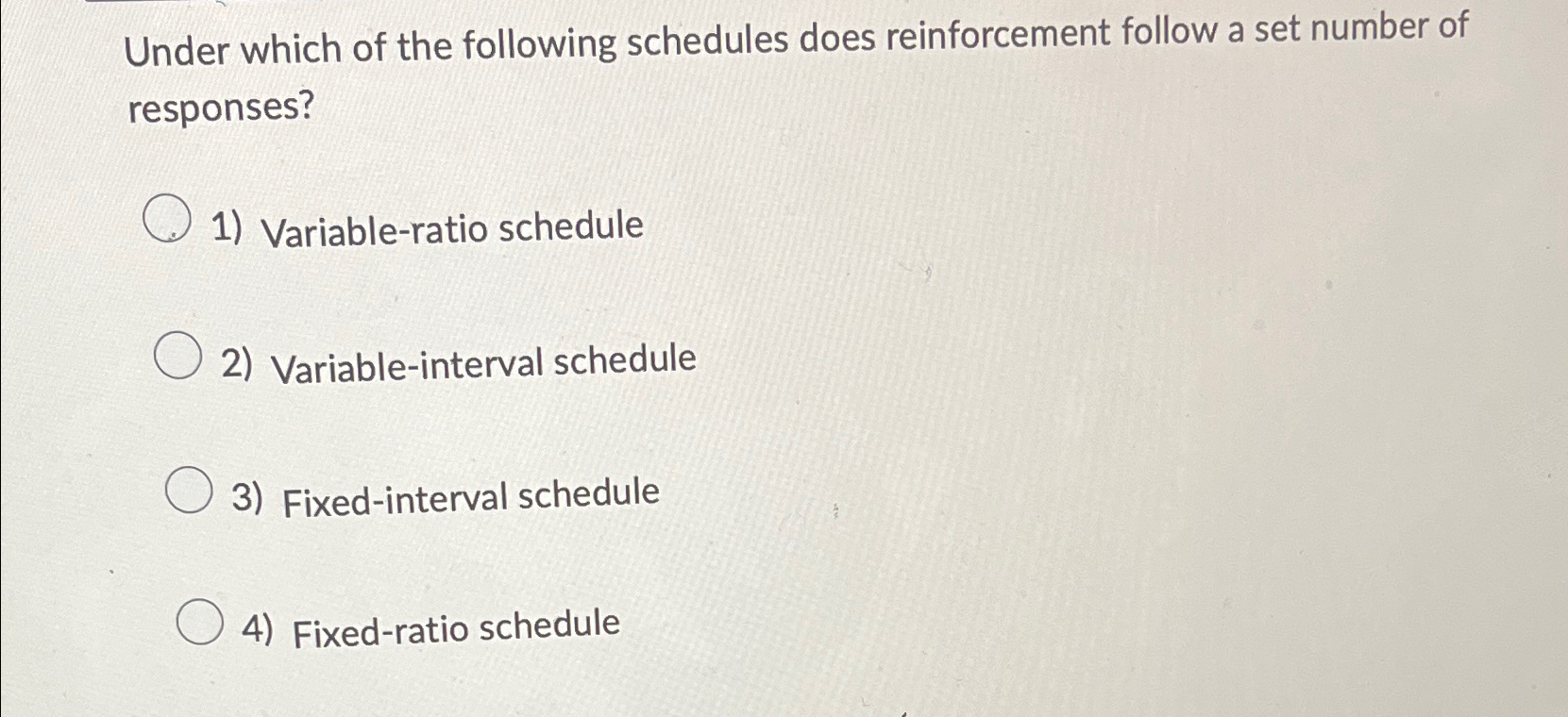 Solved Under which of the following schedules does | Chegg.com