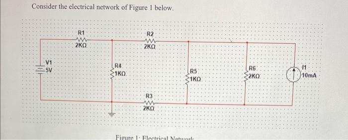 Solved Consider the electrical network of Figure 1 below.A. | Chegg.com