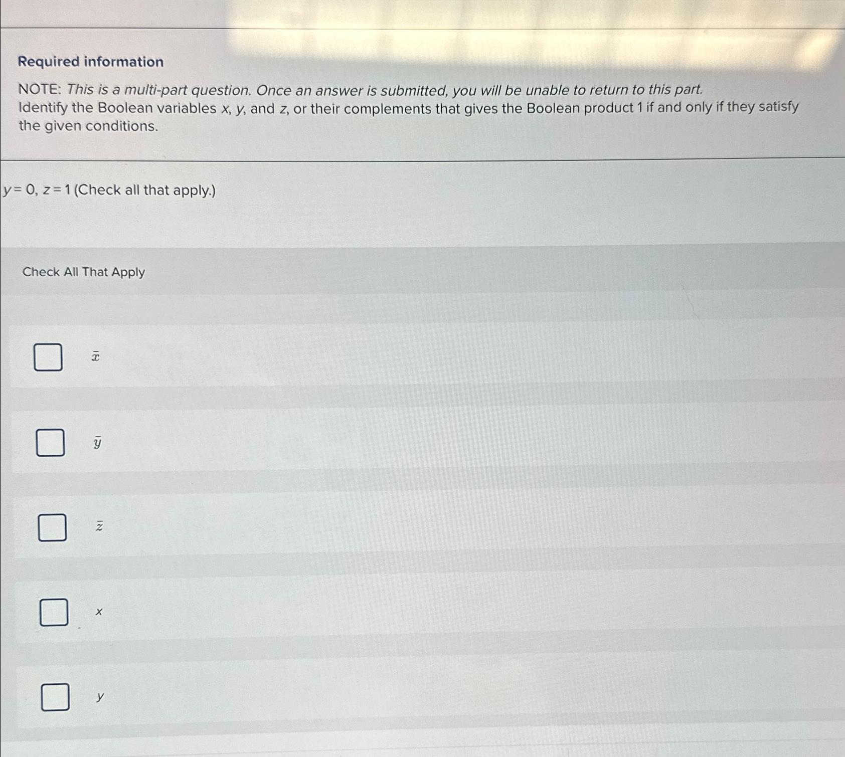 Solved Required informationNOTE: This is a multi-part | Chegg.com