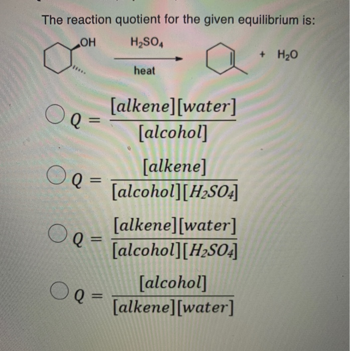 Solved The reaction quotient for the given equilibrium is: | Chegg.com