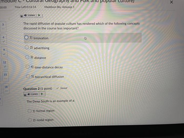Solved The rapid diffusion of popular culture has rendered | Chegg.com